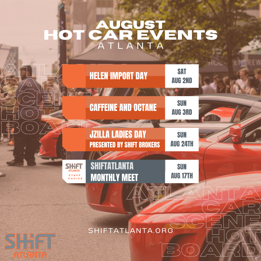 Hot Car Shows, Meets And Events In Atlanta - August 2025 - ShiftAtlanta