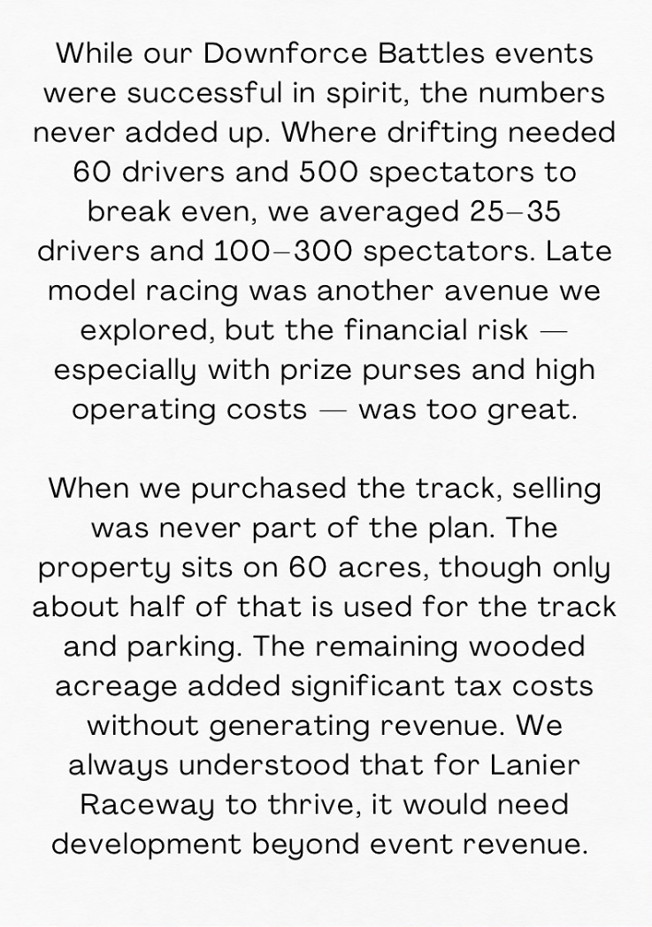 UPDATED: Caffeine and Octane Lanier Raceway Sold, Redevelopment Site ...